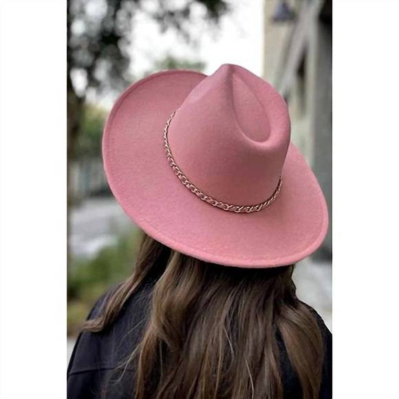 LOVE AND THYME | Accessories | New Love And Thyme Felt Panama Hat In Pink | Poshmark